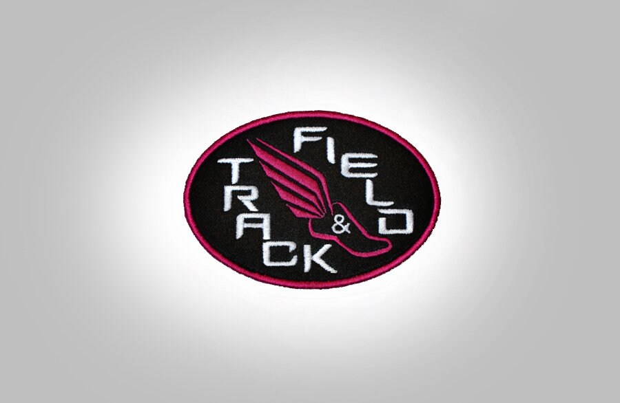 Track & Field Oval Embroidered Patch - Etsy
