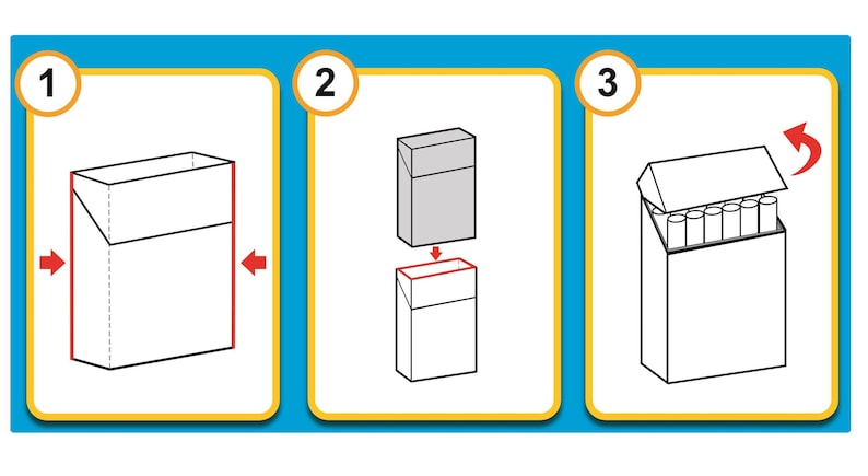 Black Cigarete Case Box - Boite Cigarette - Zigarettenhülle ...