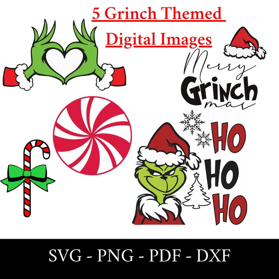 Grinch Face SVG, Grinch Hand, Grinch SVG Bundle, Grinch Ornament ...