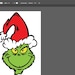 Funny Grinch Face Christmas Clip Art - Svg, Png, Dxf, Pdf - Holiday ...