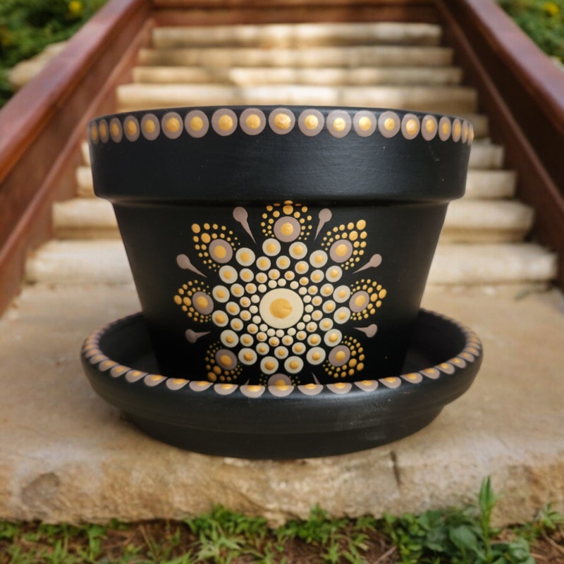 Dot Mandala Pot - Etsy