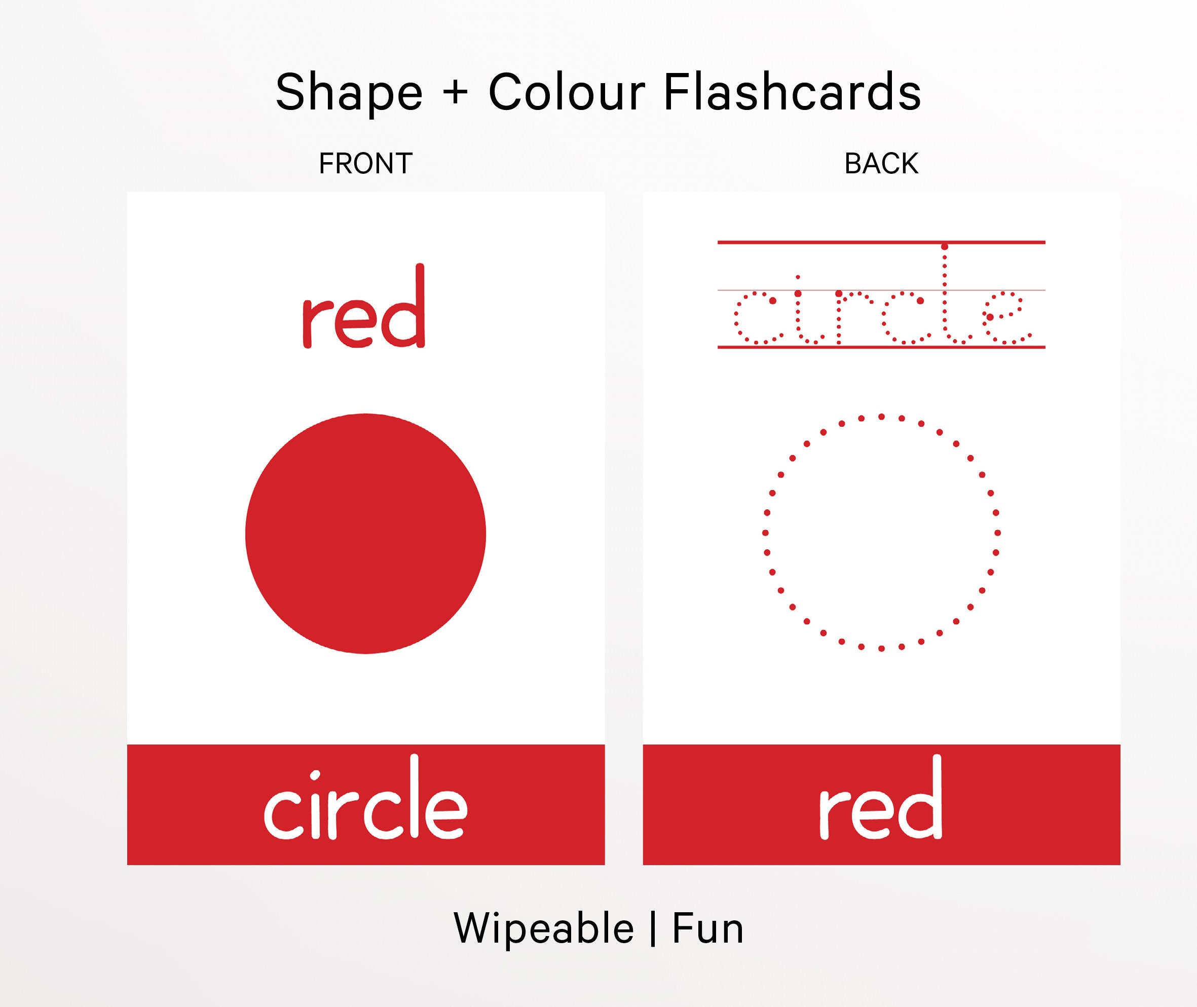 Colour Flashcards and Shape Flashcards for Toddlers - Etsy