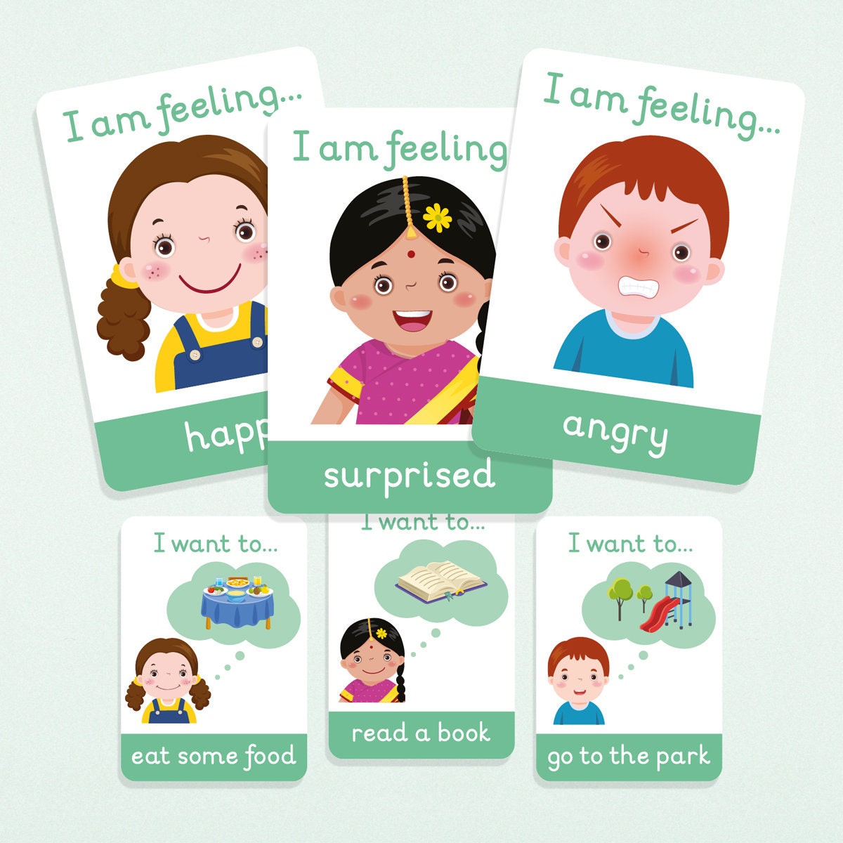 Emotions & Feelings Flashcards Autism Communication PECS - Etsy UK