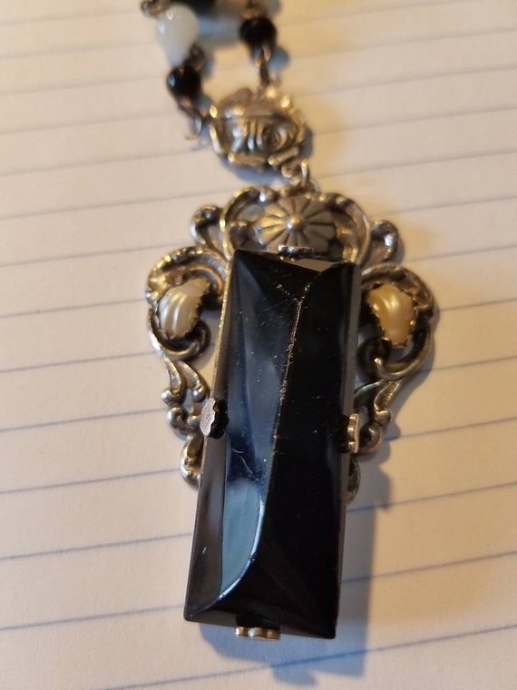 victorian silver necklace - Gem