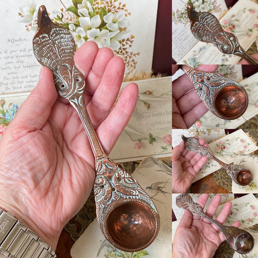 Unusual Antique Copper Indian Cobra Snake /serpent Anointing Ceremonial ...
