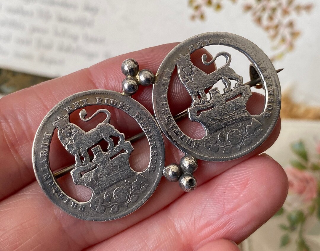 Fabulous Unusual Antique Sterling Silver Twin Georgian /king George ...