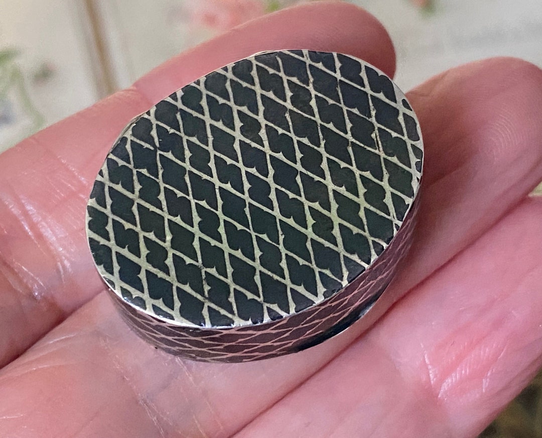 Fabulous Unusual Antique Tiny Hallmarked 800 Silver Neillo Pill Pot ...