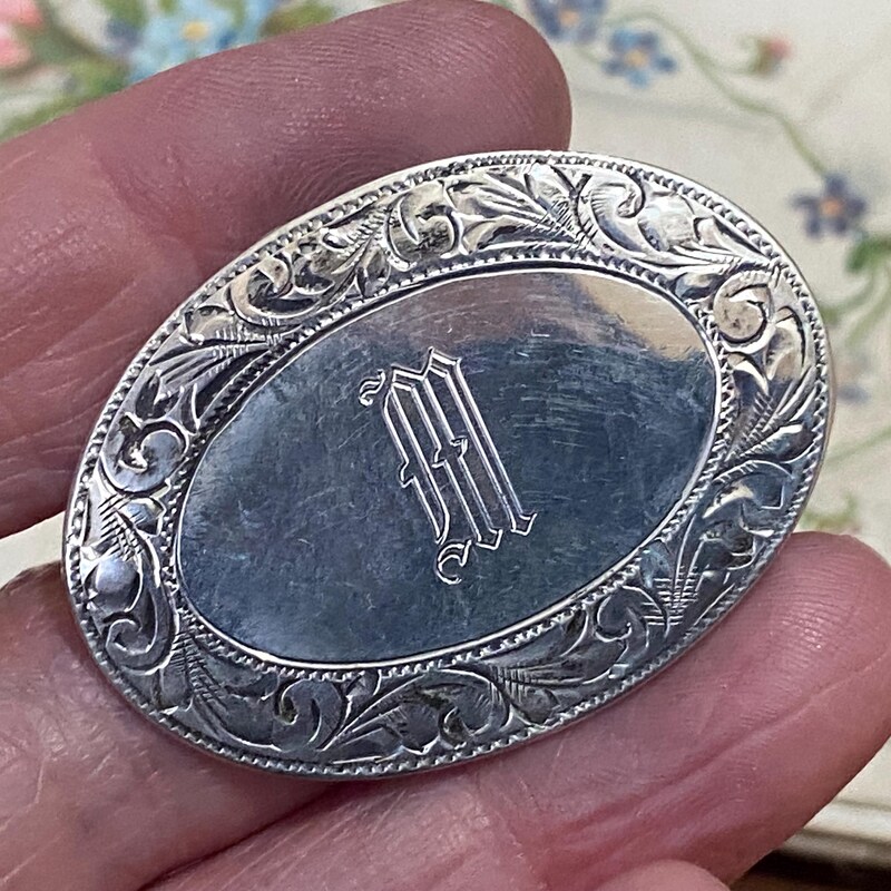 Vintage M Engraved Jewelry - Etsy Canada