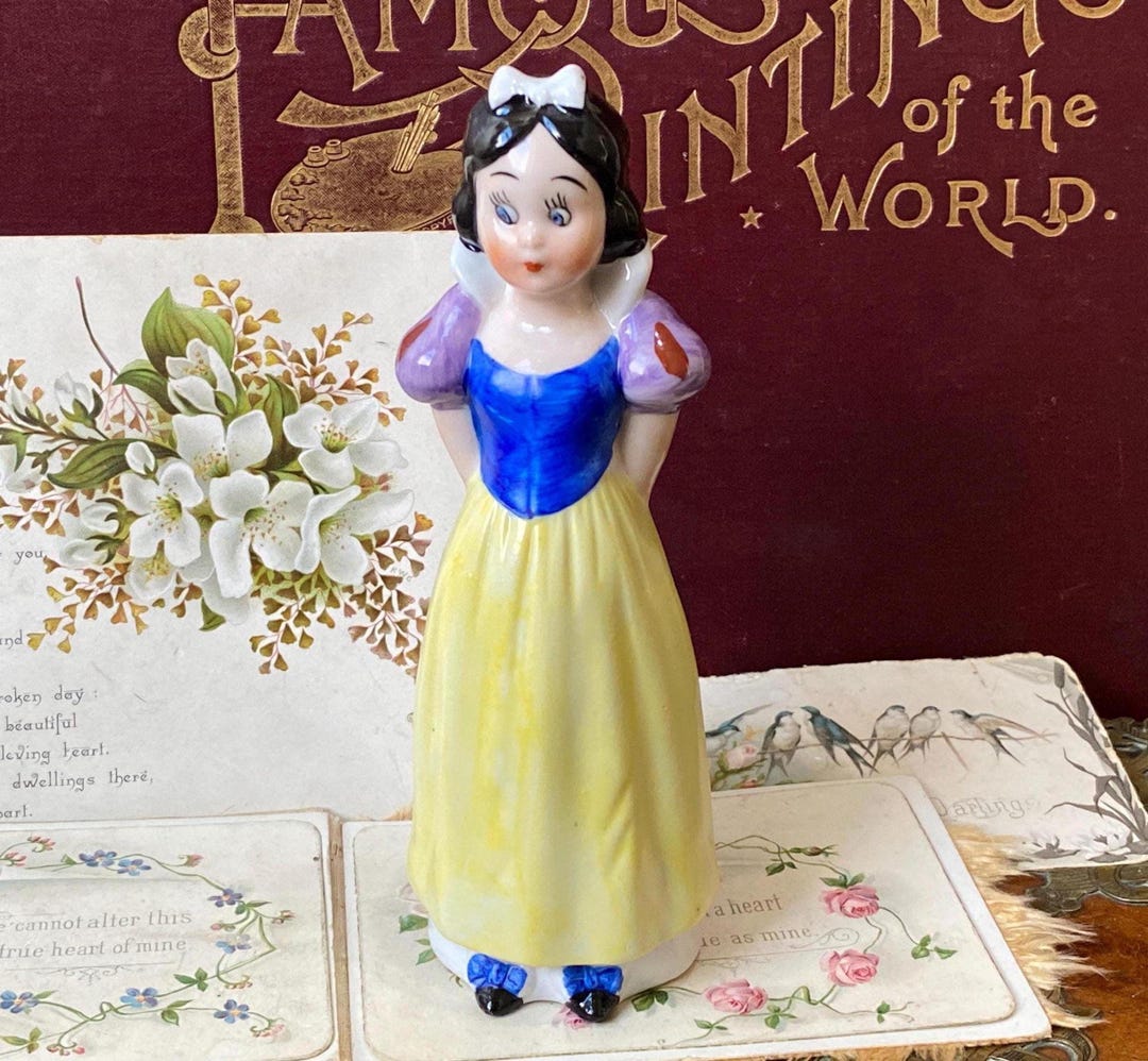 Fantastic Antique 1930s Walt Disney Hand Painted Porcelain Snow White ...