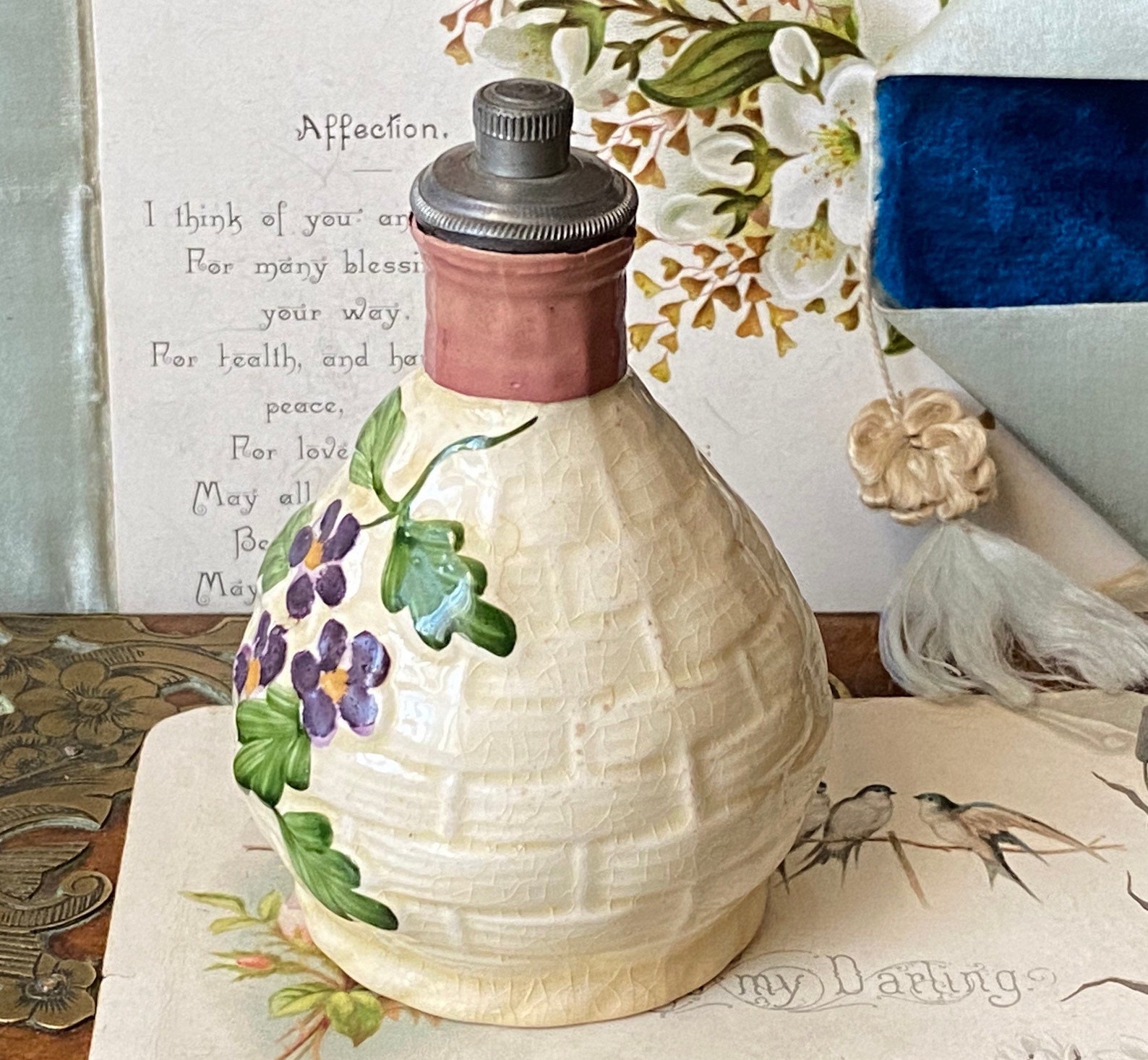 Rare Antique Crown Devon Pottery Devon Violets Ceramic Perfume | Etsy