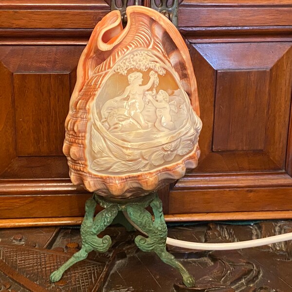 Antique Shell Lamp - Etsy