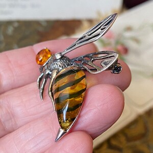Fabulous Unusual Vintage Sterling Silver Wasp Insect Brooch / Pin 4 - Etsy