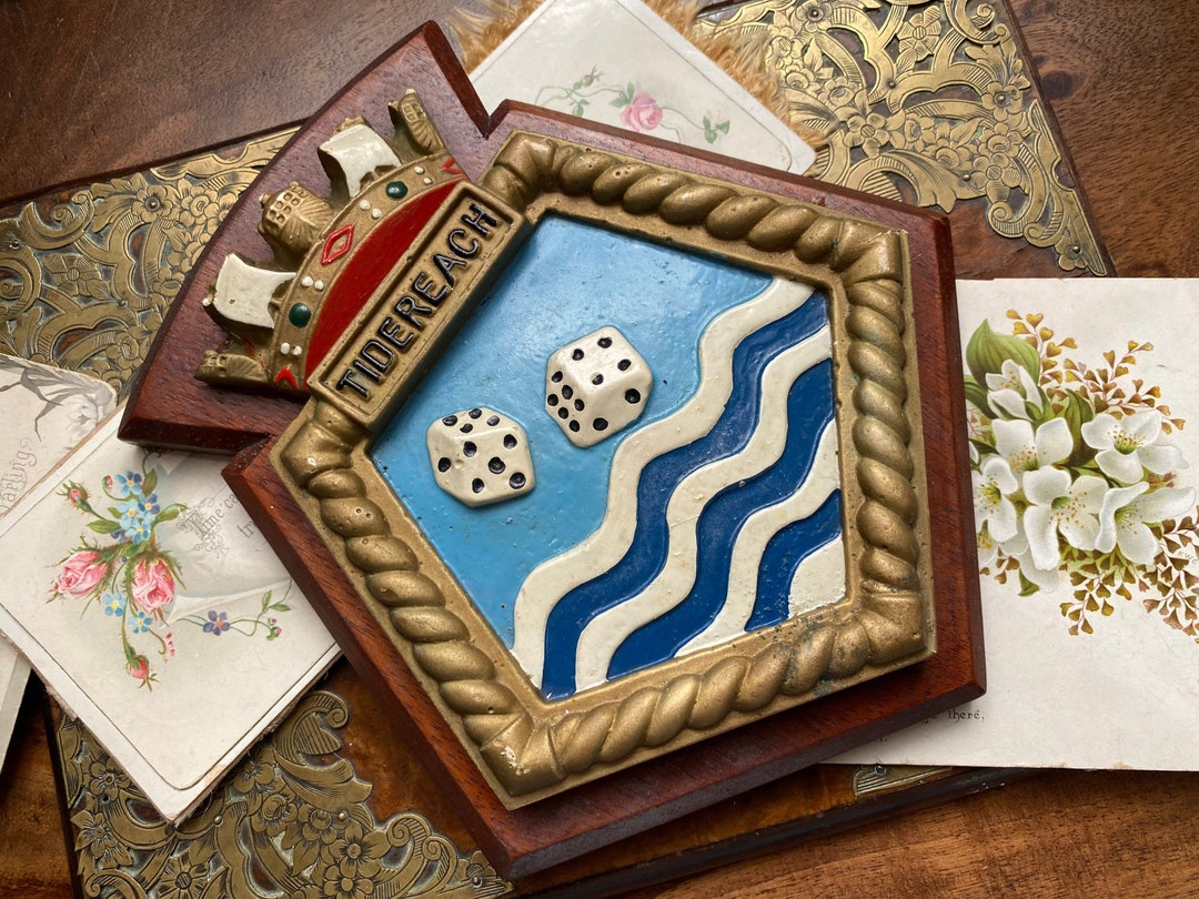 Unusual Vintage Carved Wood & Hand Painted Plaster “ RFA Tidereach ...