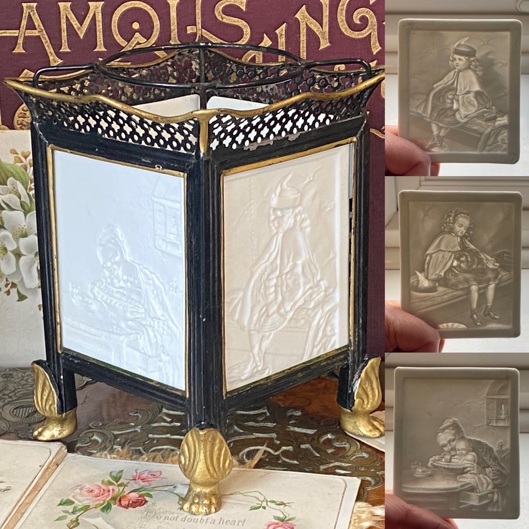 Stunning Antique Victorian Porcelain Lithophane Magical Hold to Light ...