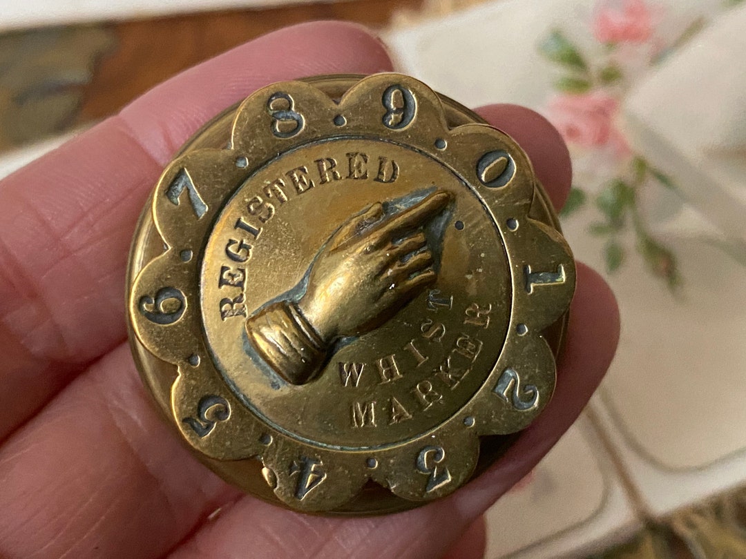 Beautiful Antique Victorian Brass Hand Pointer Whist Marker - Etsy