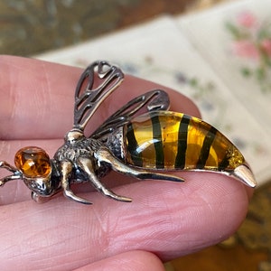 Fabulous Unusual Vintage Sterling Silver Wasp Insect Brooch / Pin 4 - Etsy