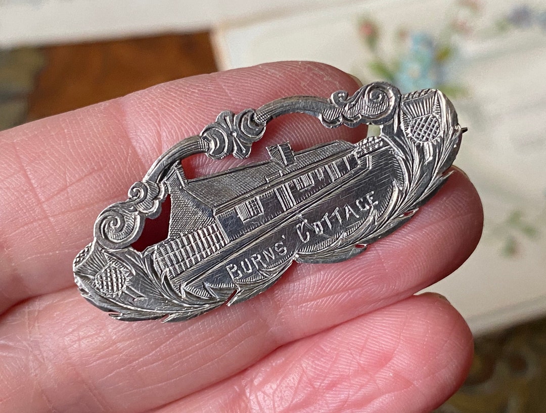Fabulous Unusual Antique Sterling Silver Scottish Engraved Robbie Burns ...