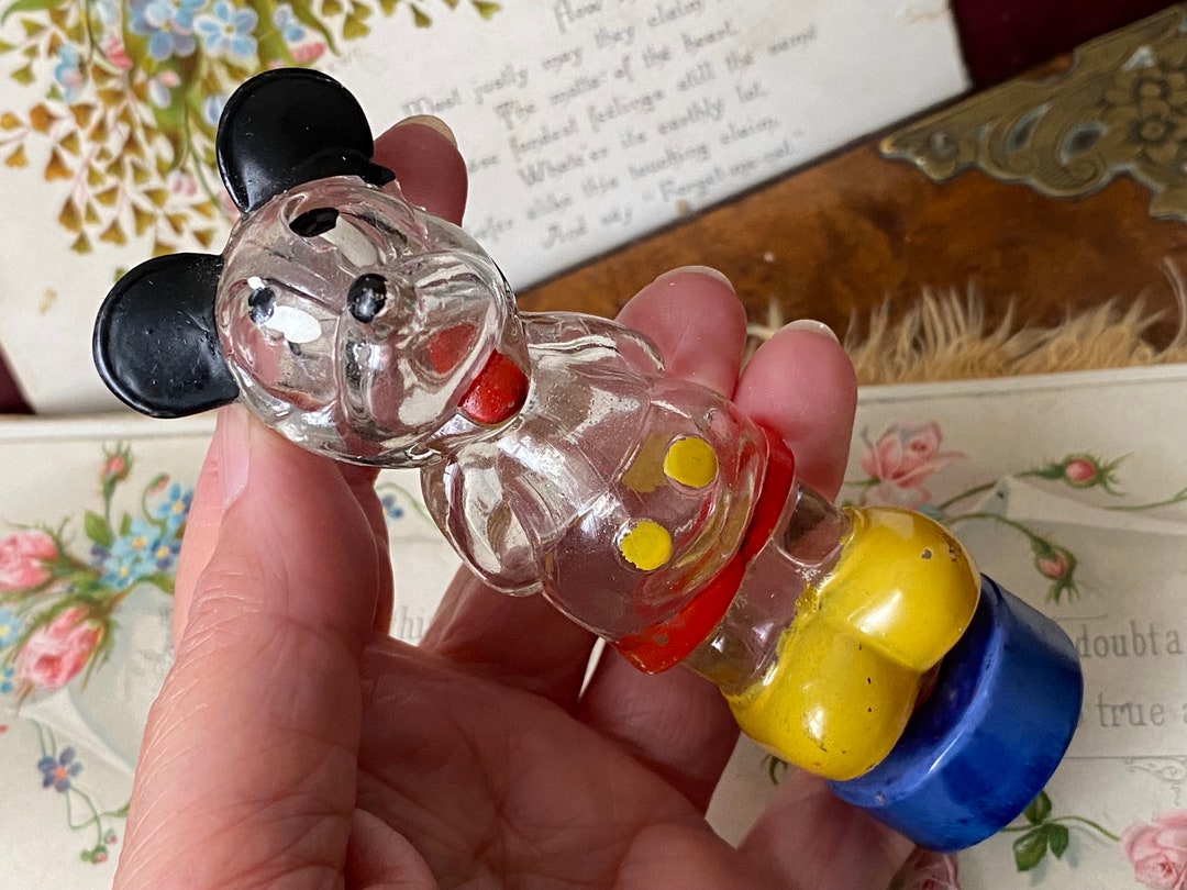 Antique Vintage 1940/50s Collectible Glass Mickey Mouse Disney Cartoon ...