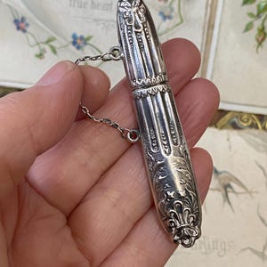 Unusual Vintage Sterling Silver Needle Case /sewing Accessory ( 4 ) - Etsy