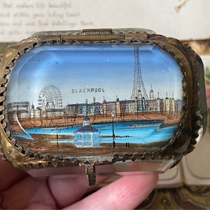 Antique Victorian /edwardian Blackpool Souvenir Miniature Gilded Metal ...