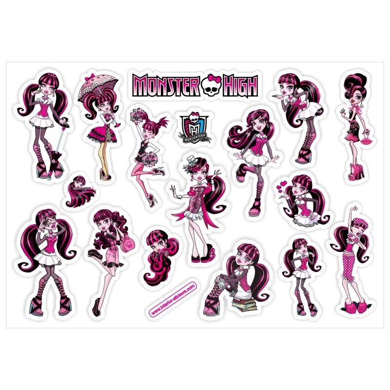 Monster High stickers vinyl Draculaura sticker Monster High | Etsy