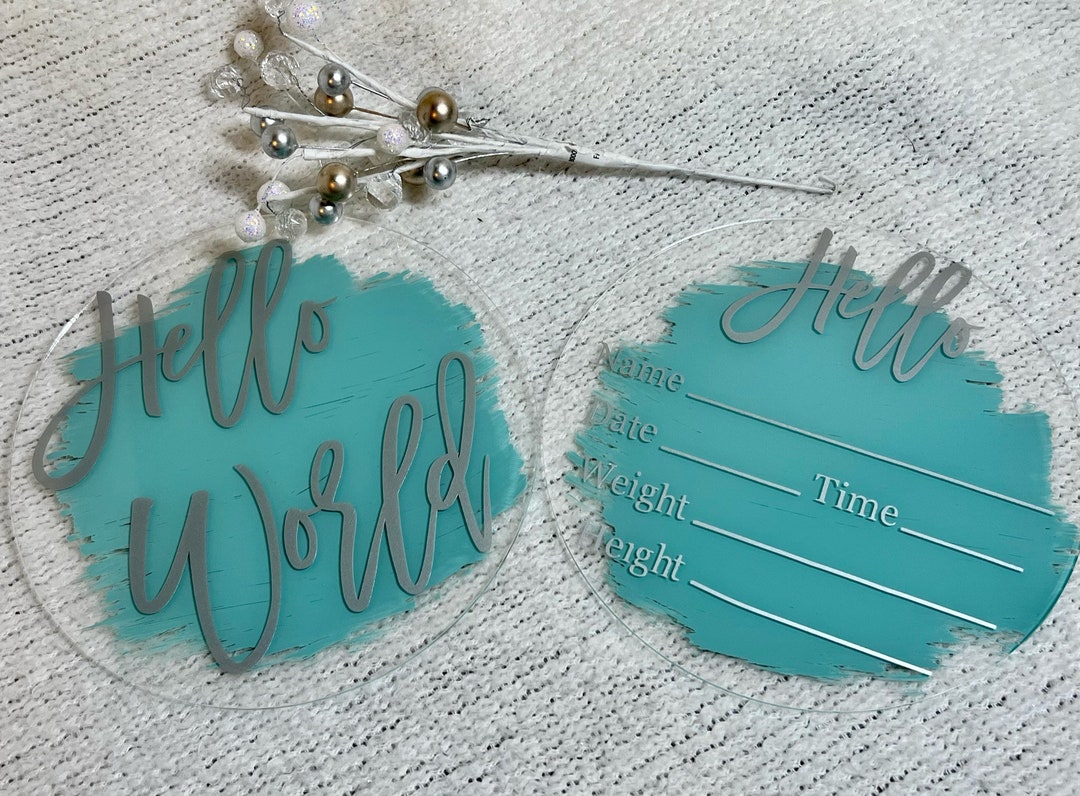 Acrylic Baby Milestones | Monthly Baby Milestone Discs | 12 Month Set ...