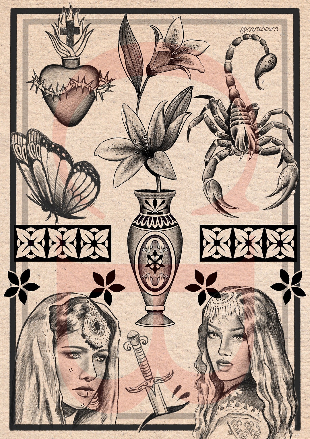 Tattoo Flash Sheet 2 - Etsy