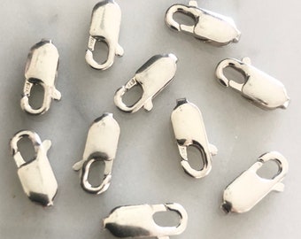 5pcs Sterling Silver Lobster Clasps, 925 Silver Lobster Clasps, Lobster ...
