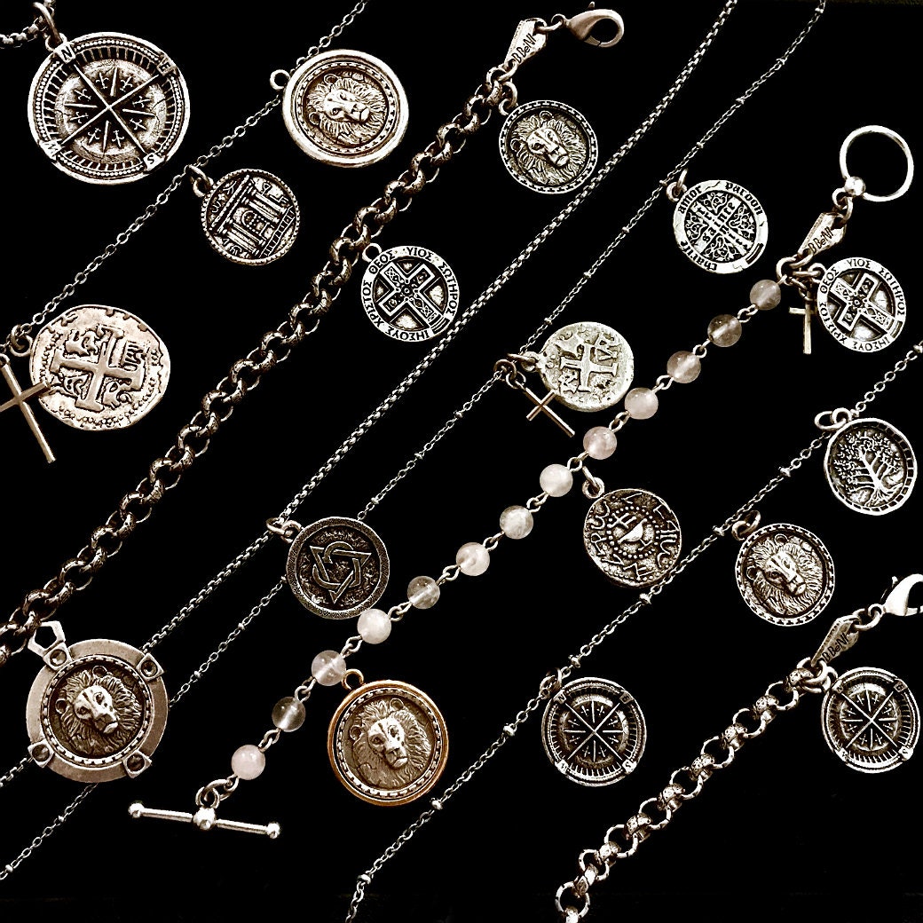 Greek Coin Necklace Greek Alpha & Omega Reversible Coin. No - Etsy