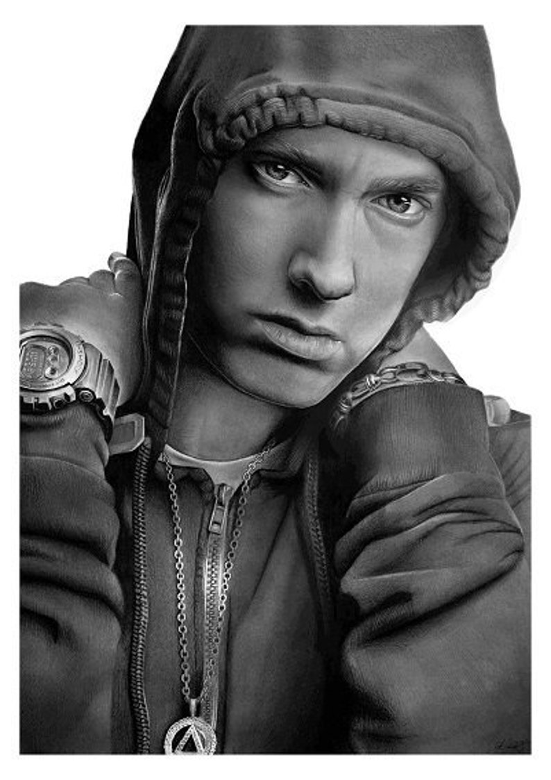 Eminem Realism Portrait Prints - Etsy