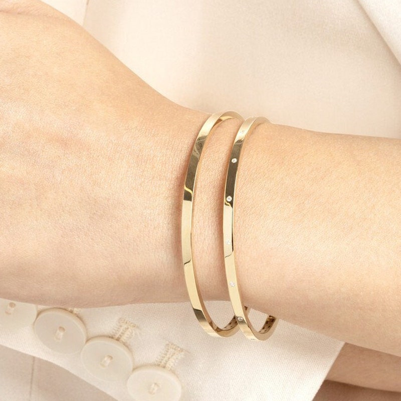 Gold Tube Bracelet - Etsy