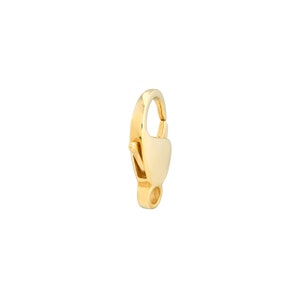 Solid 14K Yellow Gold Large Pear Shaped Lobster Lock Clasp - Chain Not ...