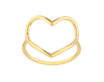 Negative Space Organic Gold Ring - Etsy