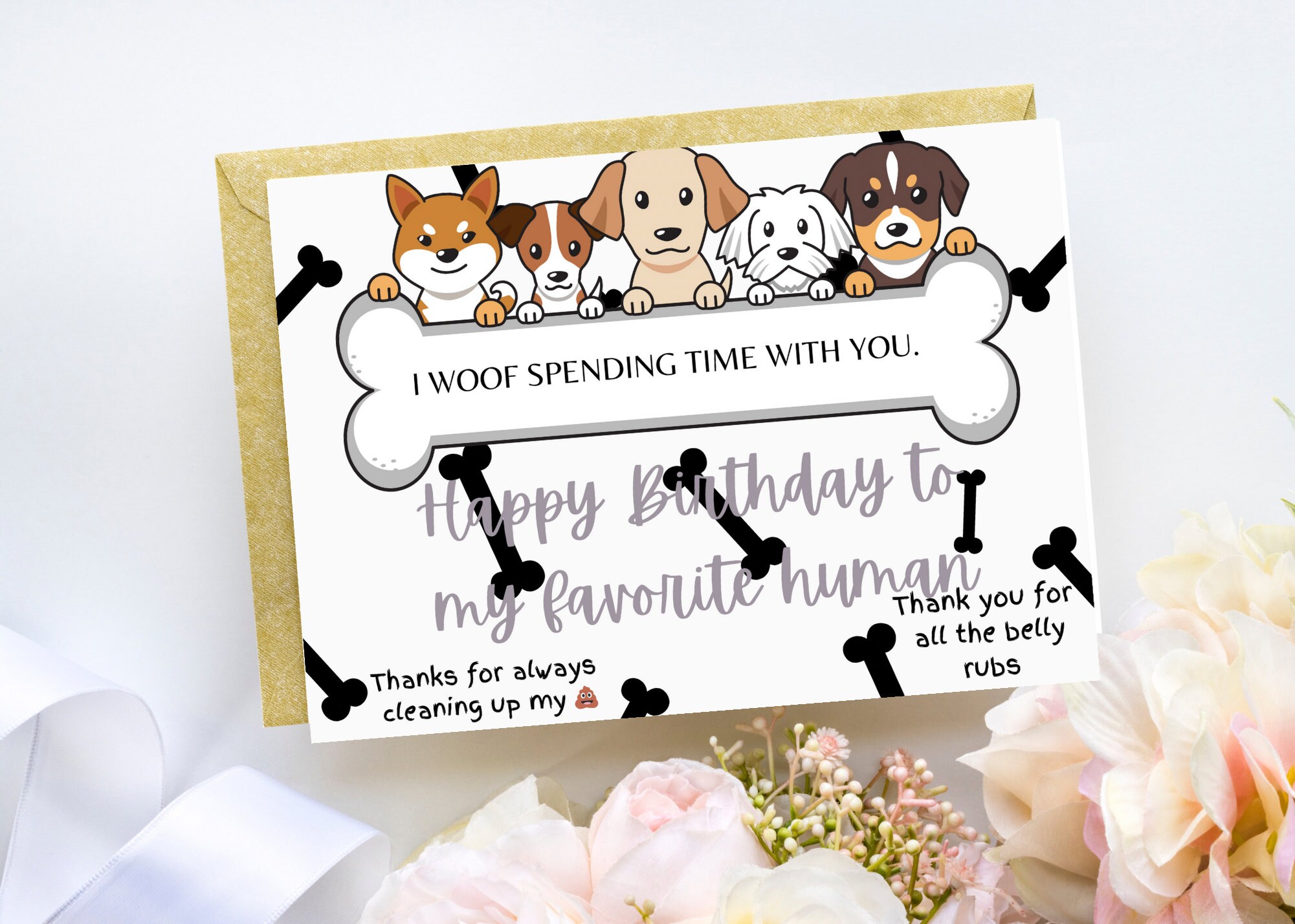 Personalized Birthday Greeting Card Gift From Dog Pet Parent Birthday ...