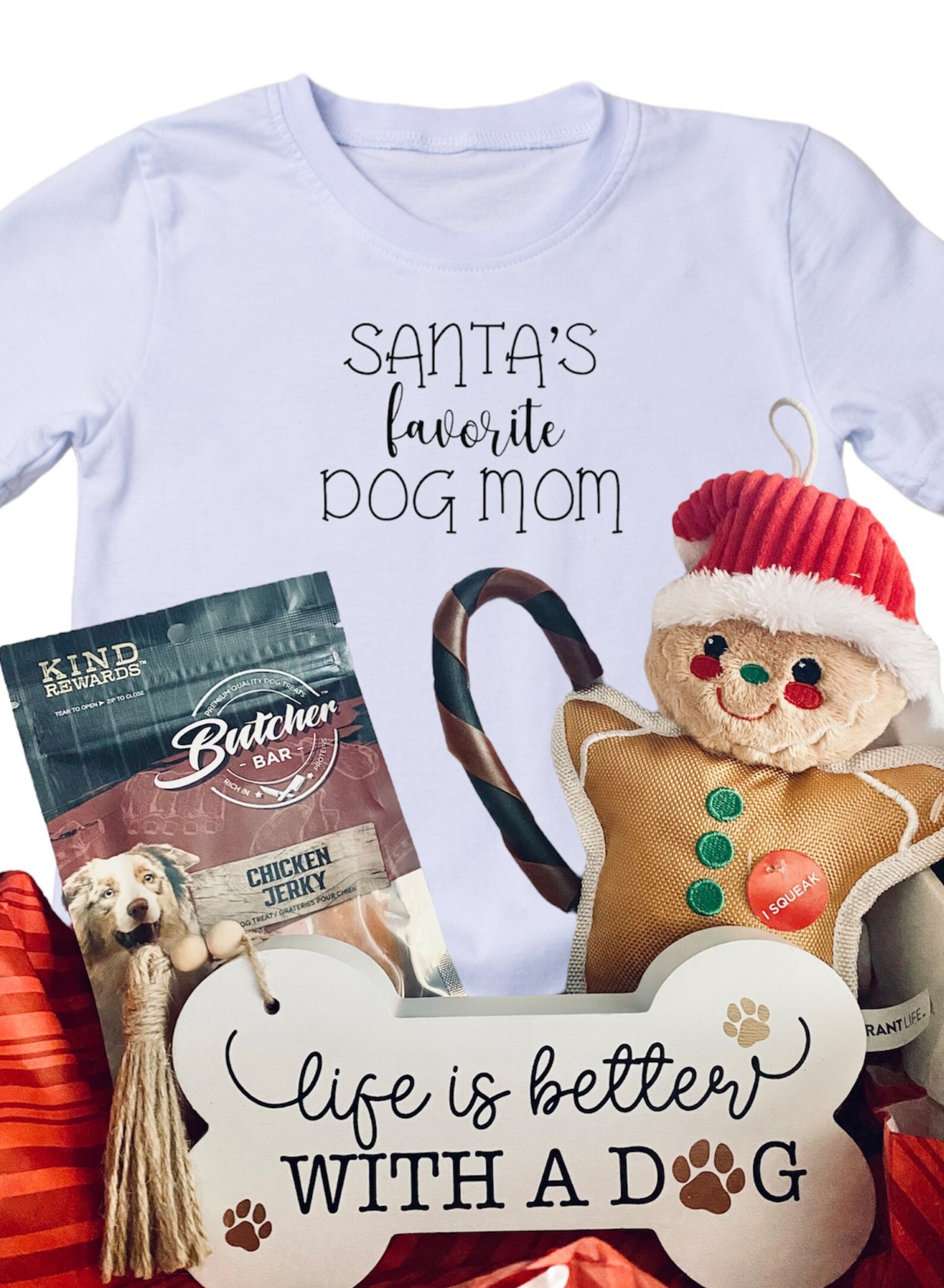Christmas Themed Dog Mom Gift Dogs Christmas Gift Dog and Dog Mom Box ...