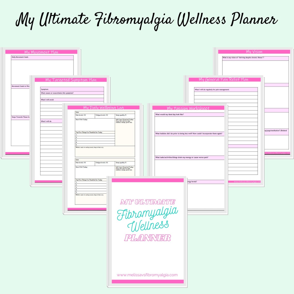 Ultimate Fibromyalgia Wellness Planner Kit, Chronic Pain Management ...