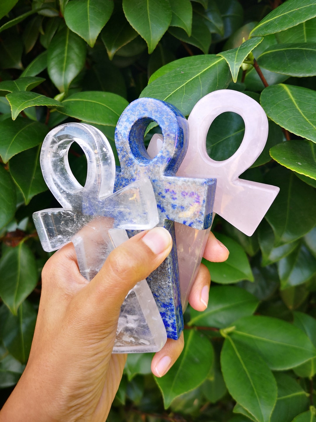 Rose Quartz Ankh, Rose Quartz, Ankh, Gemstone Ankh, Large Ankh, Hand ...