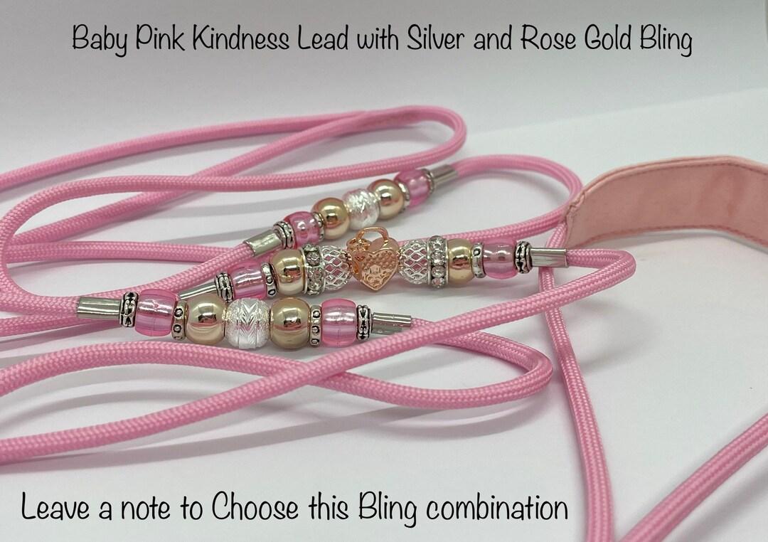 Paracord Kindness Bling Show Lead. Gentle Soft Satin Neck Toy Lead ...