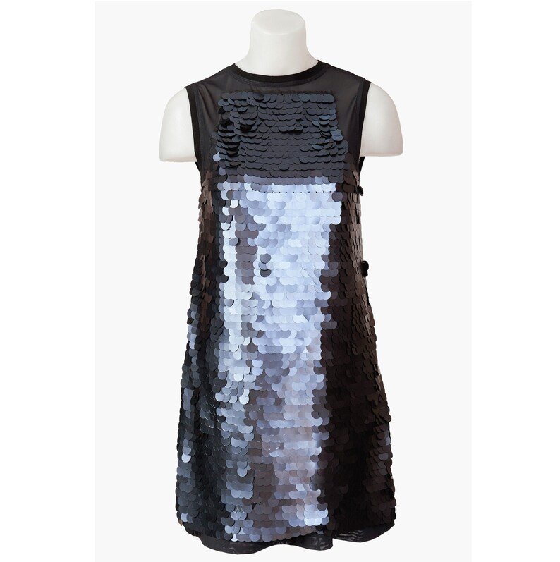 NEW Blue Cute A-line Sequined Extravagant Dress/little Spangle Dress ...
