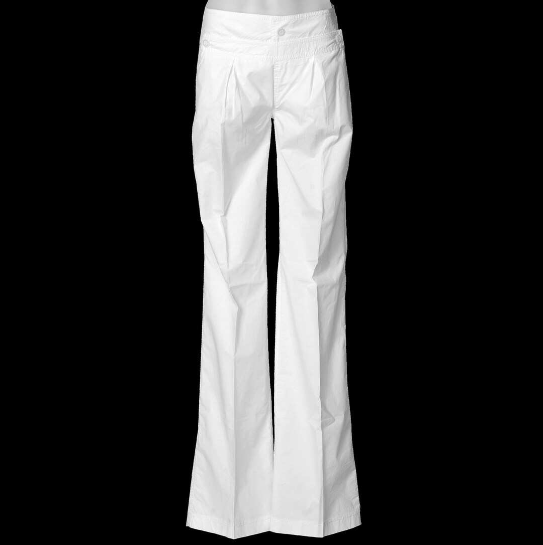 White Cotton Palazzo Pants/loose Wide-legged Woman's Trousers/classic ...