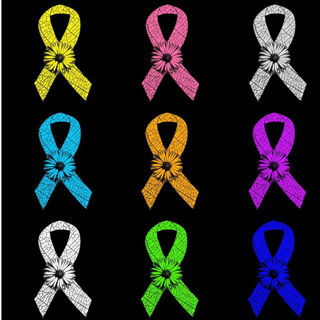 Cancer Ribbon, Cutfile for Silhouette, SVG, PDF, JPG, Cameo, Cricut ...