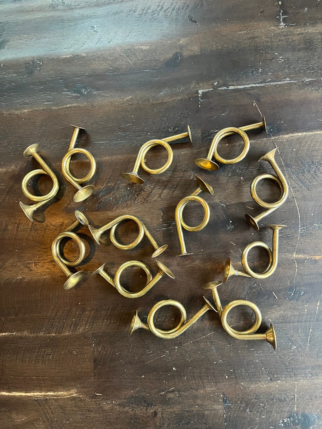 Set of 12 Vintage Brass Small Trumpets - Etsy