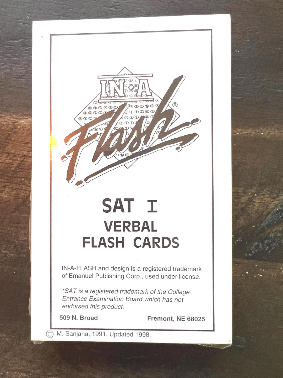 Vintage 1990s Flasg Cards | Sat I Verbal Flash Cards | In-a-flash - Etsy