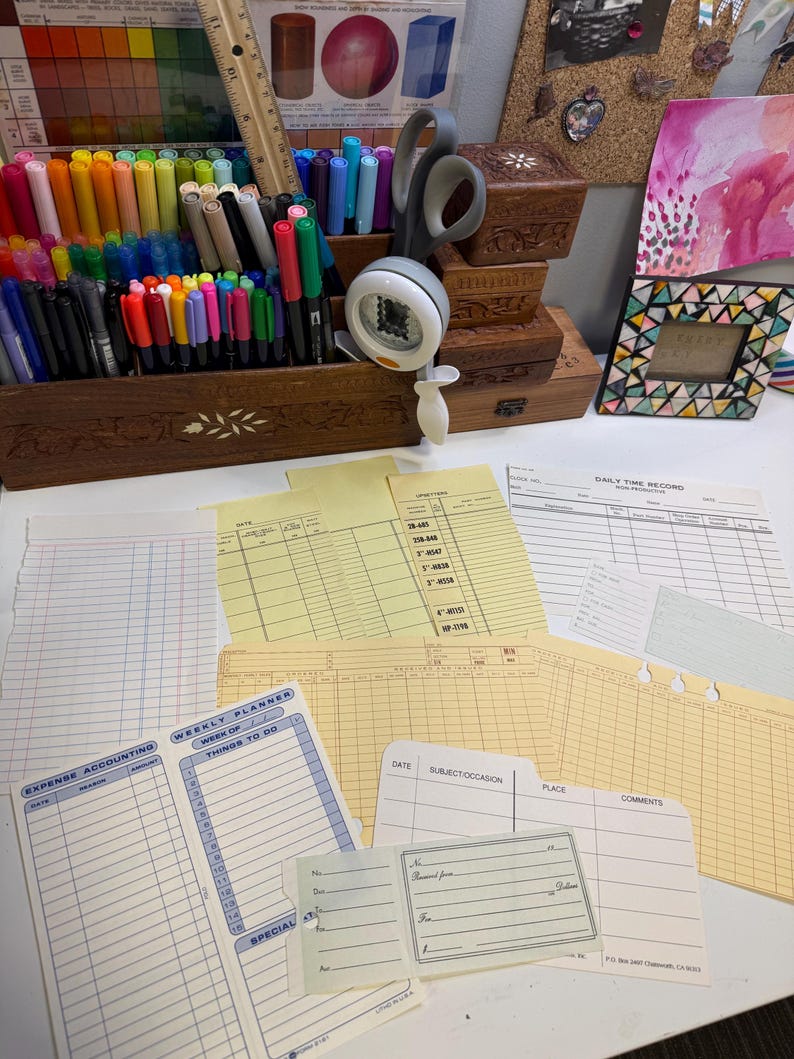 Printable Vintage Office Papers | Printable Paper | Digital Ephemera - Etsy