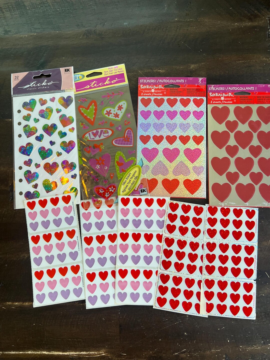 Vintage Heart Stickers Lot | Vintage Stickers - Etsy