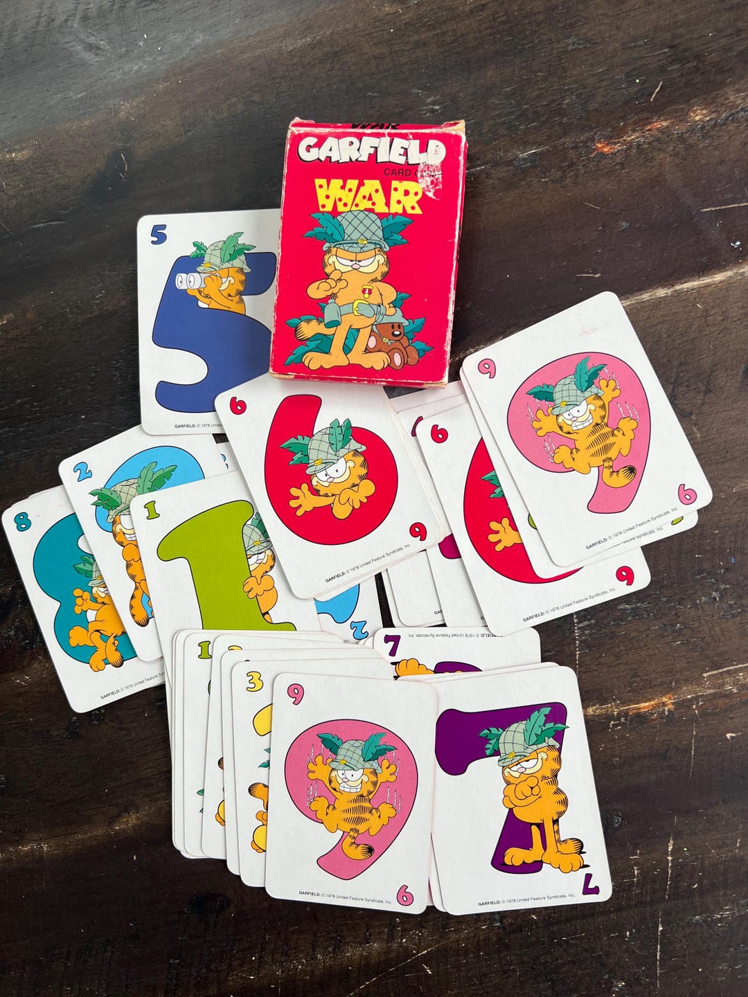 Vintage Garfield Playing Cards | Vintage War Card Game - Etsy