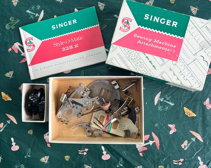 Singer Style-o-matic 328K Box With Attachments and Booklet - Etsy