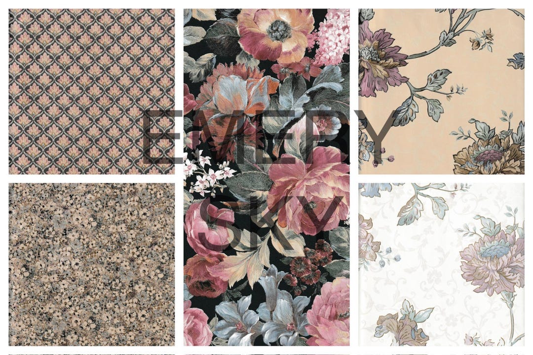 Printable Vintage Wallpaper | Printable Paper | Digital Ephemera - Etsy