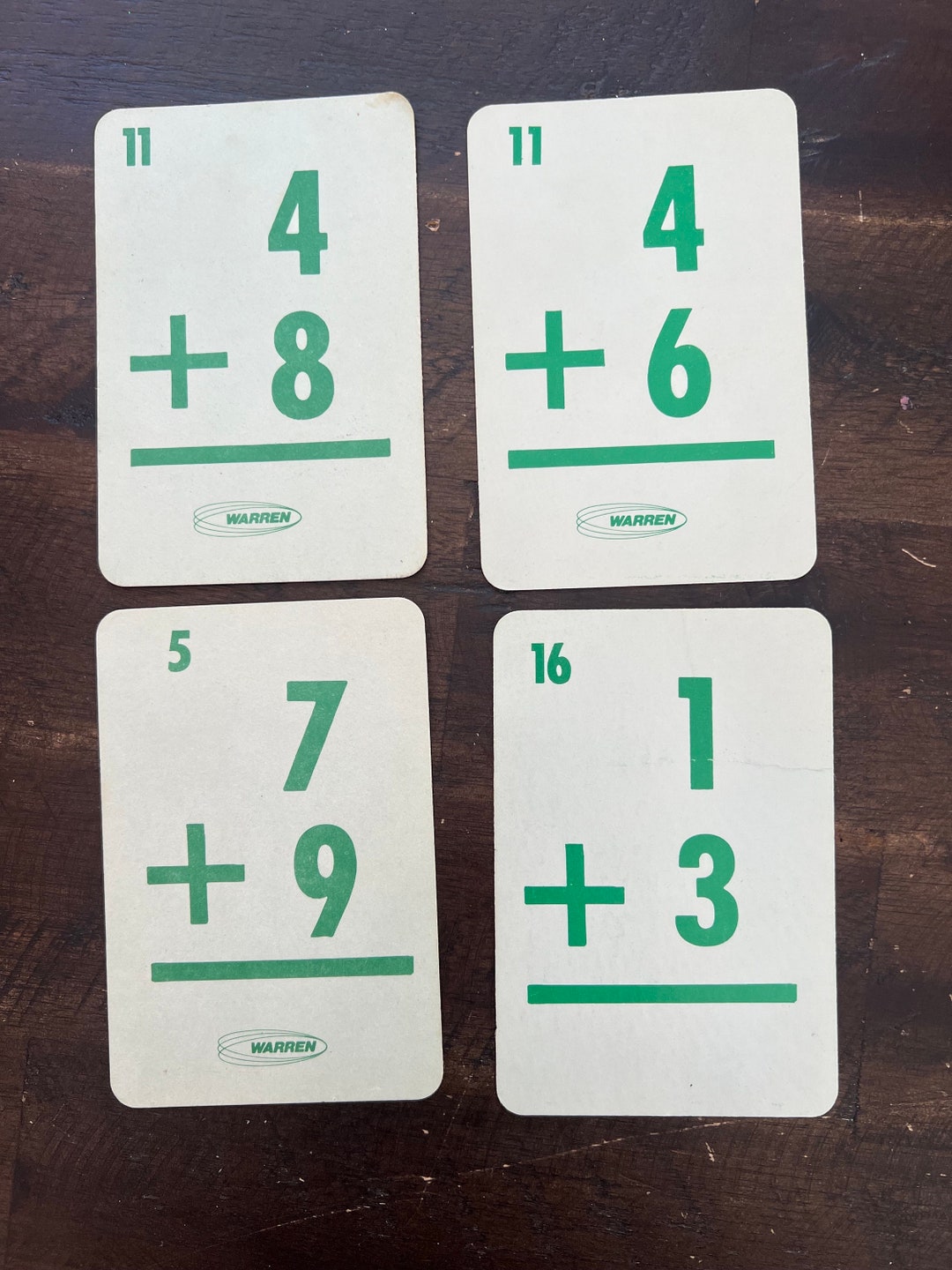 Set of 4 Vintage Math Cards Ephemera Junk Journal - Etsy