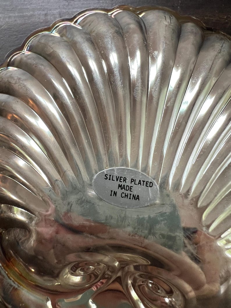 Beautiful Vintage Silver-plated Seashell Trinket Dishes Set of Two ...